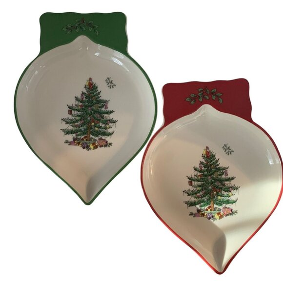 Spode | Holiday | Spode 7 Christmas Tree Bulb Snack Plates Set Of 2 No ...